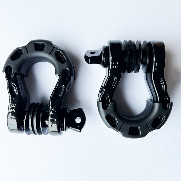 Bull Strap 3/4" HEAVY DUTY 8T D-Ring Shackles Kit w/ Isolators ...